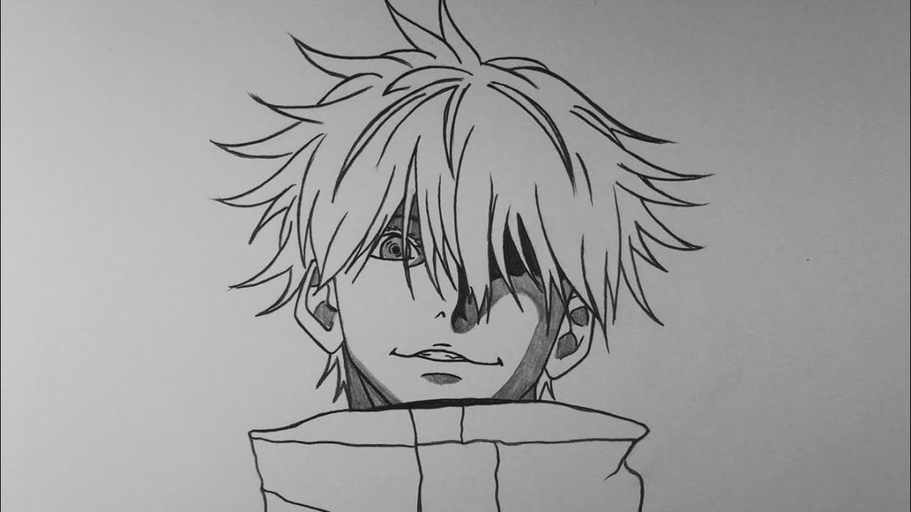Menggambar Anime Cara Menggambar Gojo Satoru Step By Step Youtube