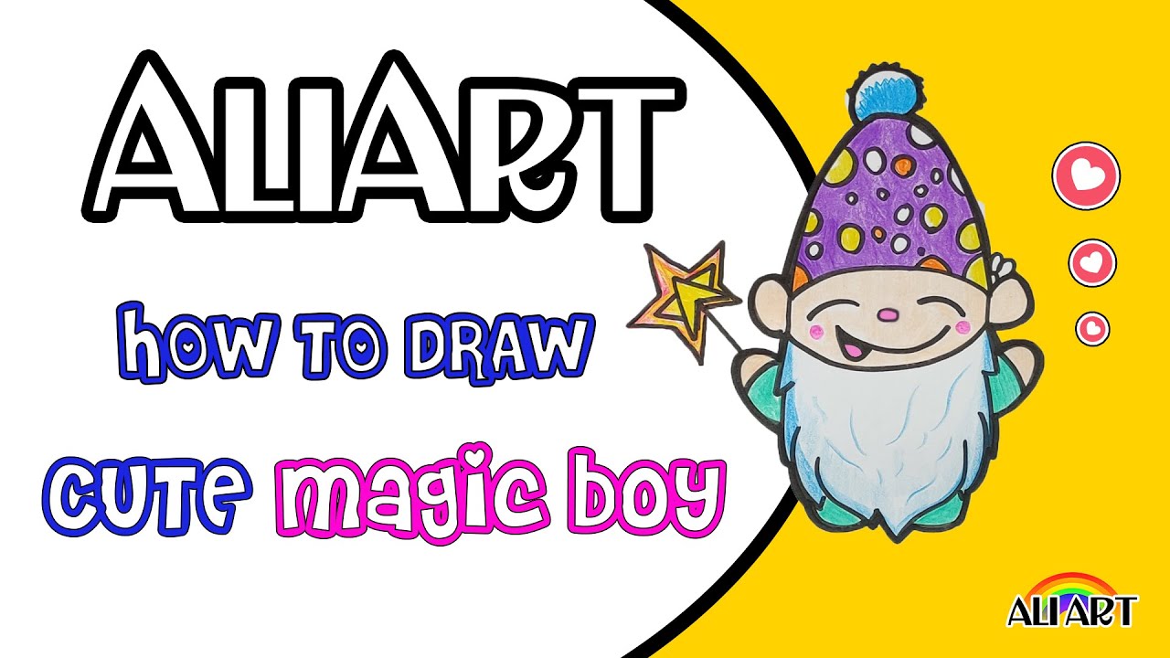How To Draw A Cute Magic Boy 👦🎅 - YouTube