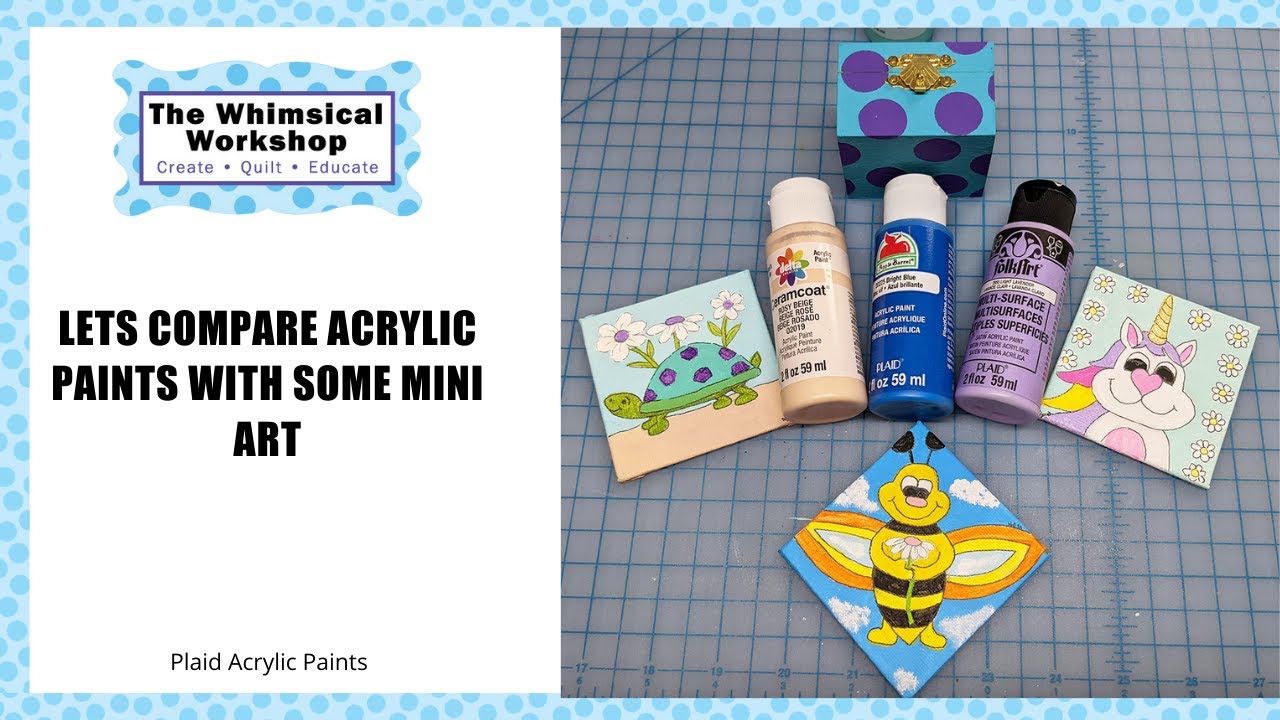 Lets compare acrylic paints with some mini art (speed painting) | Plaid ...