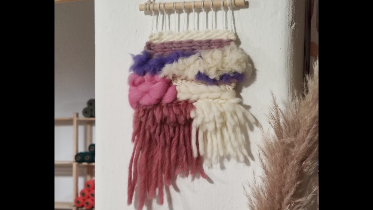 Diy wall hanging tutorial using a weaving kit - YouTube