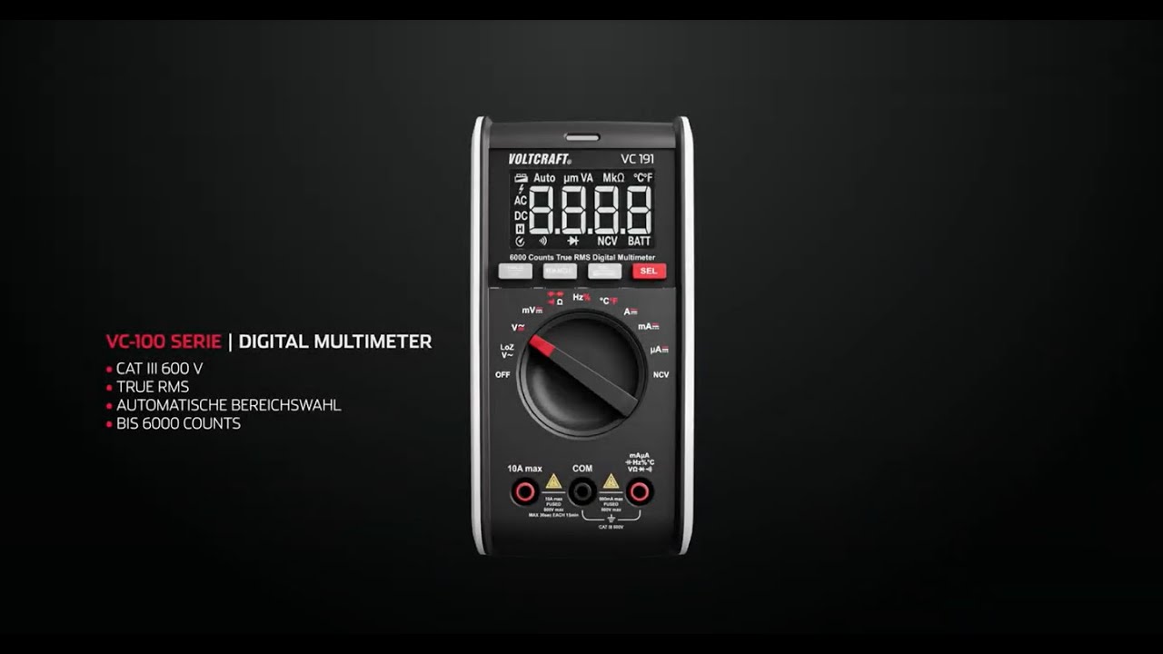 VOLTCRAFT Multimeter VC-100 Serie - Kompaktklasse mit Qualitätsanspruch ...
