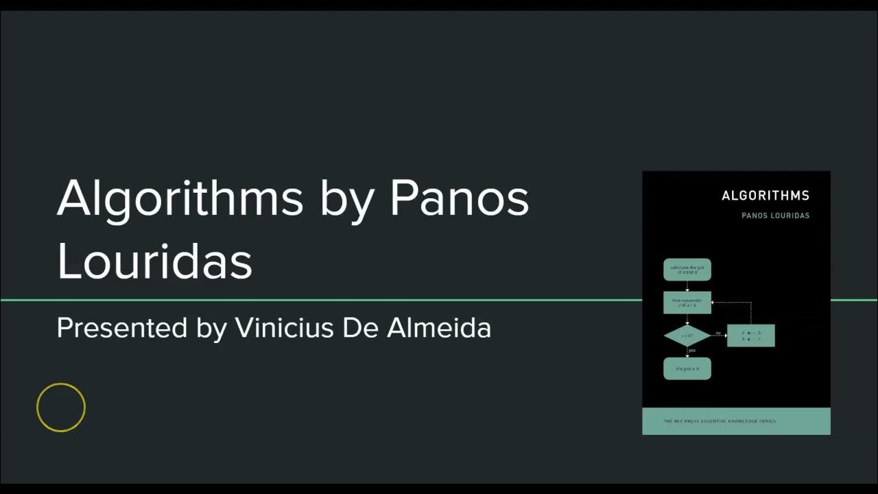 Algorithms by Panos Louridas - YouTube