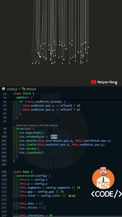 Interactive Ropes Background Htmlcssjs Naiyannoor Coding Creative Websitedesign Javascript
