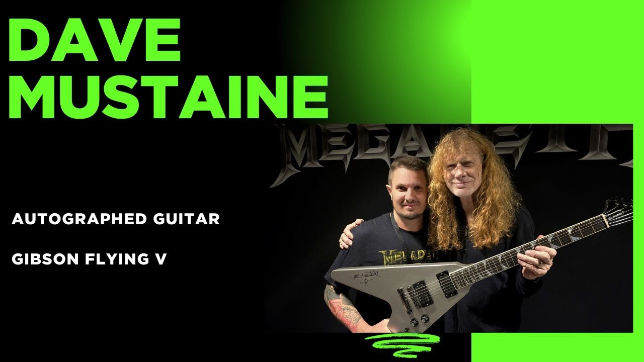 Dave Mustaine signed my guitar!!! (Gibson Flying V Dave Mustaine ...