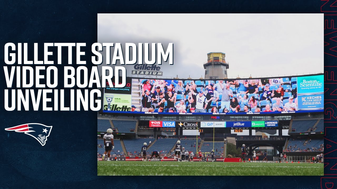 Gillette Stadium Unveils New Video Board Ahead of 2023 New England ...
