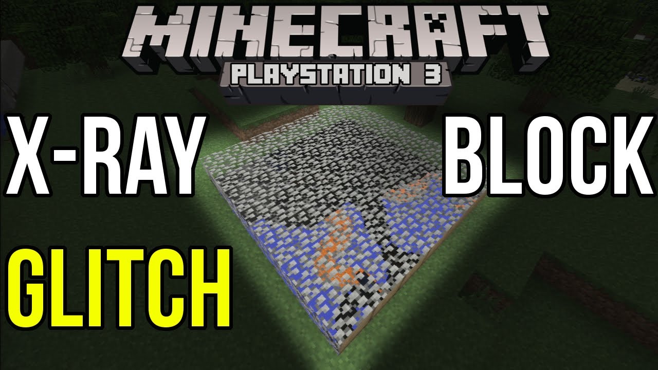 Minecraft PS3: X-Ray Block Glitch! [Secret New See Through Block] - YouTube