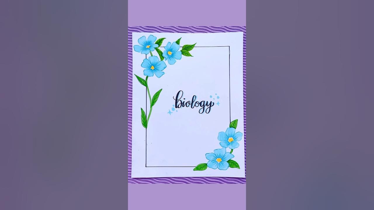 Front page design for Assignment, Project, Notebook Cover Page / Border ...