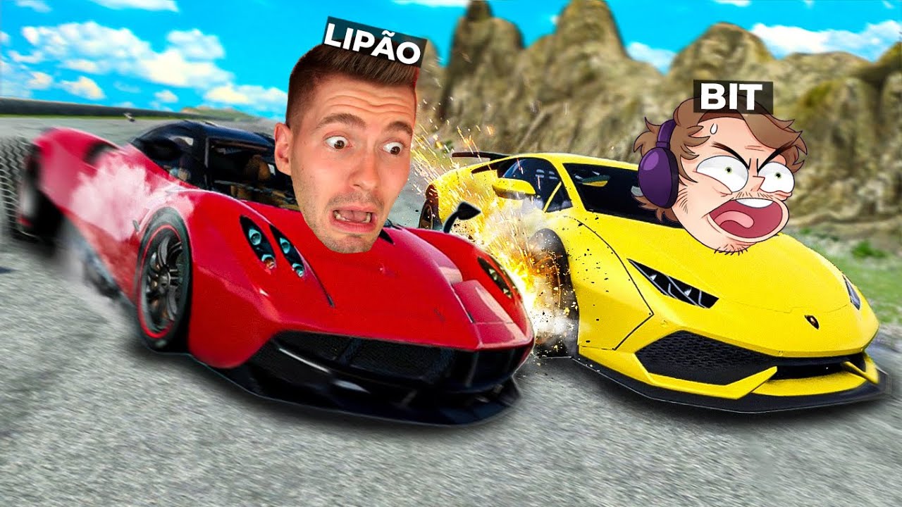 LIPÃO e BITGAMER descendo a LADEIRA no BeamNG Drive! - YouTube