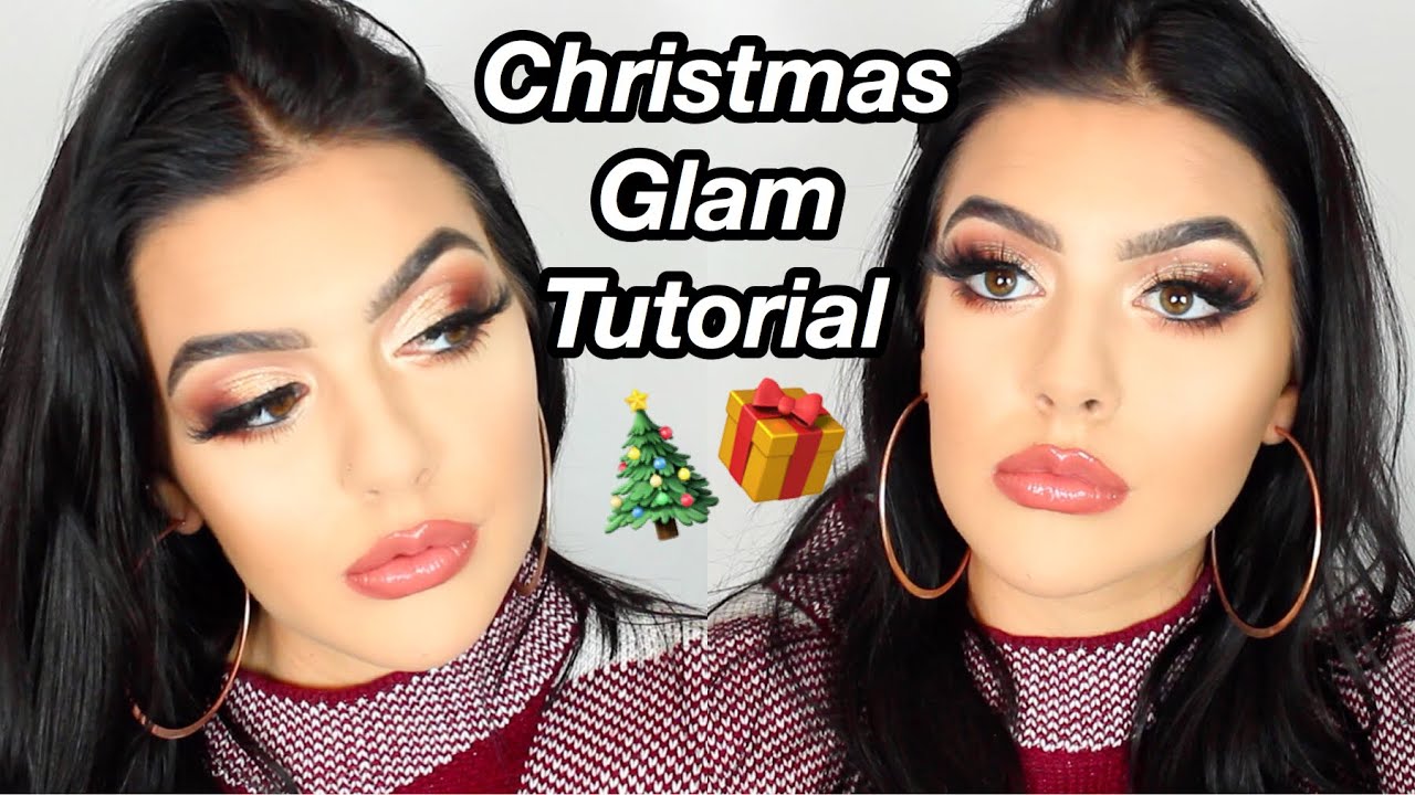 GLAM AF CHRISTMAS MAKEUP TUTORIAL | Vlogmas Day 3 - YouTube