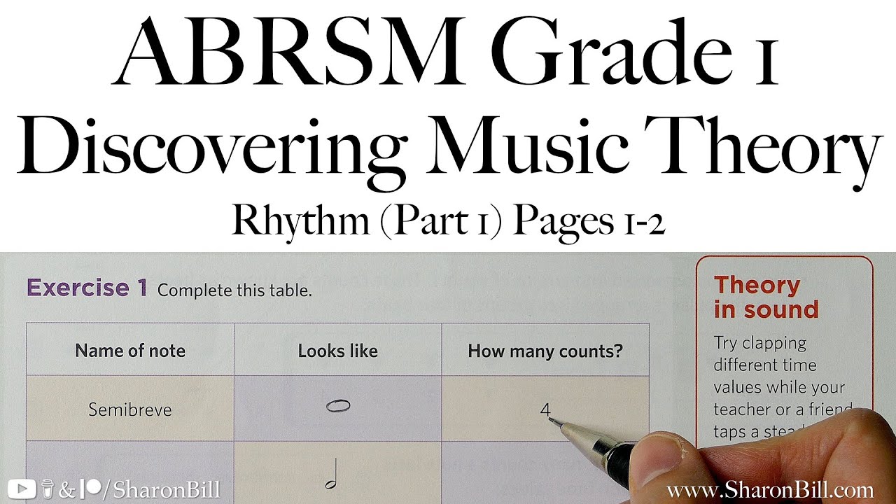 ABRSM Discovering Music Theory Grade 1 Rhythm (Part 1) Pages 0 - 2 with ...