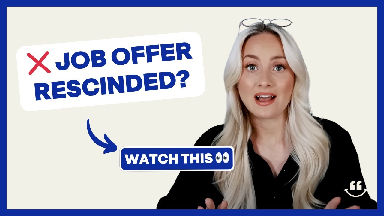 Job Offer Rescinded? Here's What To Do | Episode 212 - YouTube