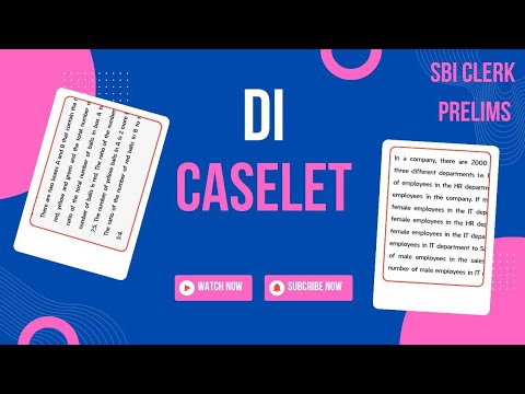 DI Caselet Problems in Telugu | SBI Clerk Prelims Level | Quantitative ...