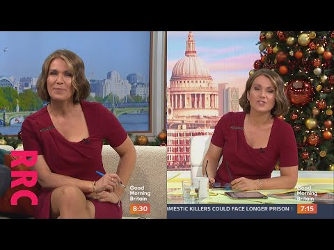 Susanna Reid @wrap skirt on sofa