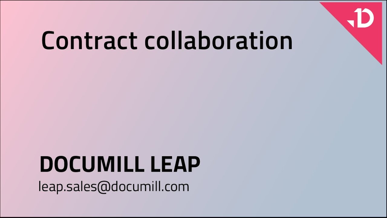 Documill Leap: Contract Collaboration - YouTube
