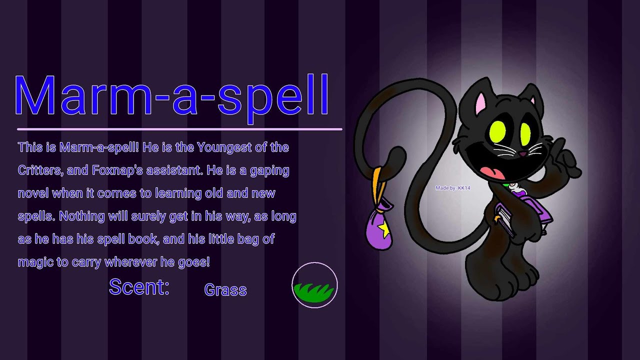 Meet Marm-a-spell (smiling critters oc of my irl cat, Marmite) - YouTube