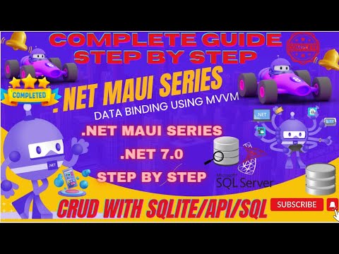 COMPLETE .NET MAUI APP CRUD STEP BY STEP USING SQLITE,SQL ,RESTful API,MVVM,DATA BINDING,e.t.c ...