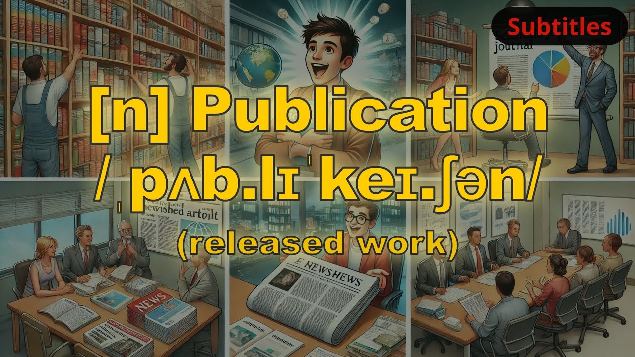[n] Publication meaning (released work) with 5 examples - YouTube