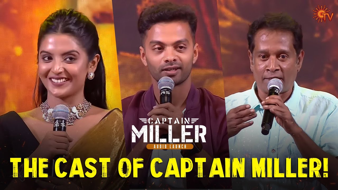 Kumaravel, Nivedithaa & Vinoth Kishan Speech | Captain Miller Audio ...