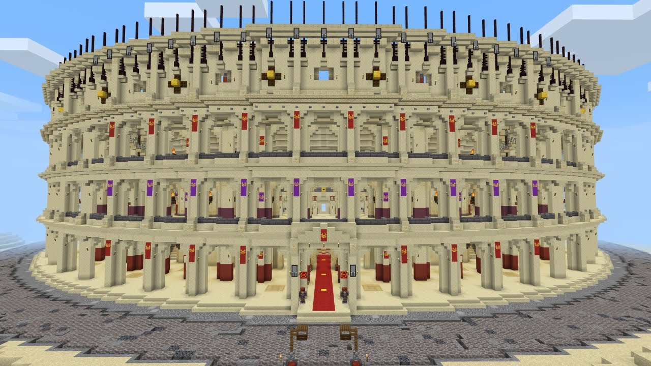 Colosseum recreated in Minecraft Survival - YouTube