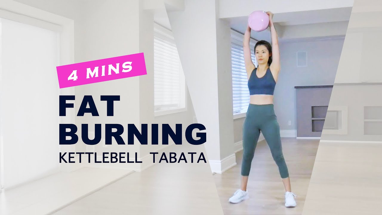 4 Minute Kettlebell TABATA BURNOUT! 🔥 FAST FAT LOSS Workout! - YouTube