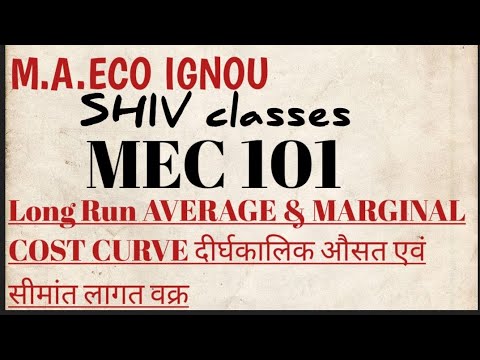 MEC 101|Long run Average & Marginal cost curve|M.A.ECO IGNOU ...