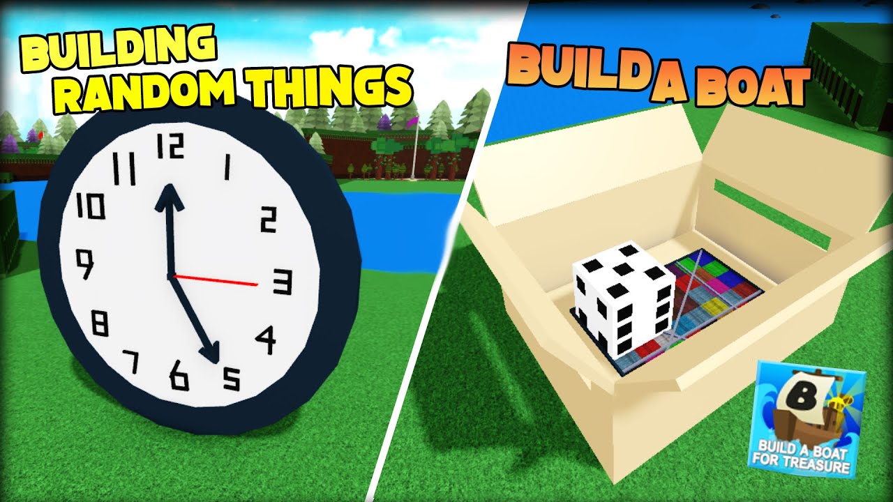 BUILDING RANDOM THINGS IN BUILD A BOAT! - YouTube