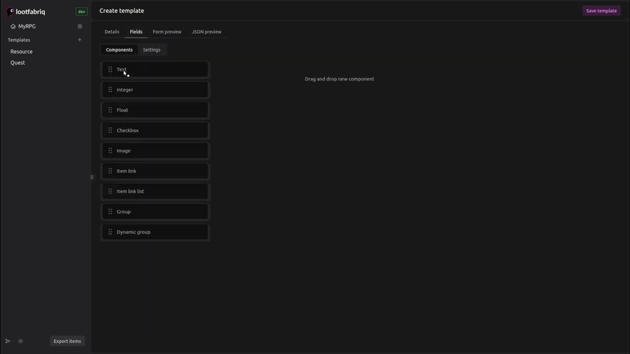Get started with Lootfabriq: create and export game data to JSON - YouTube