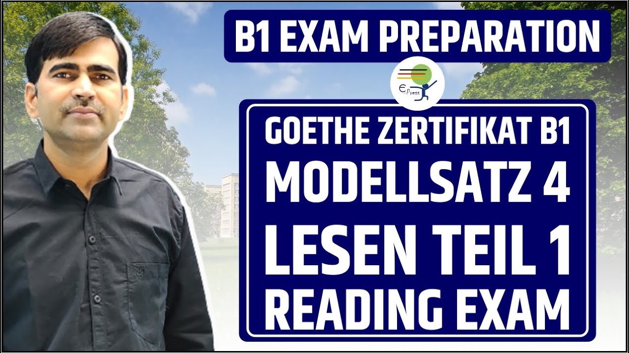 Goethe Zertifikat B1 | Modellsatz 4 | Lesen Teil 1 | Reading Exam ...
