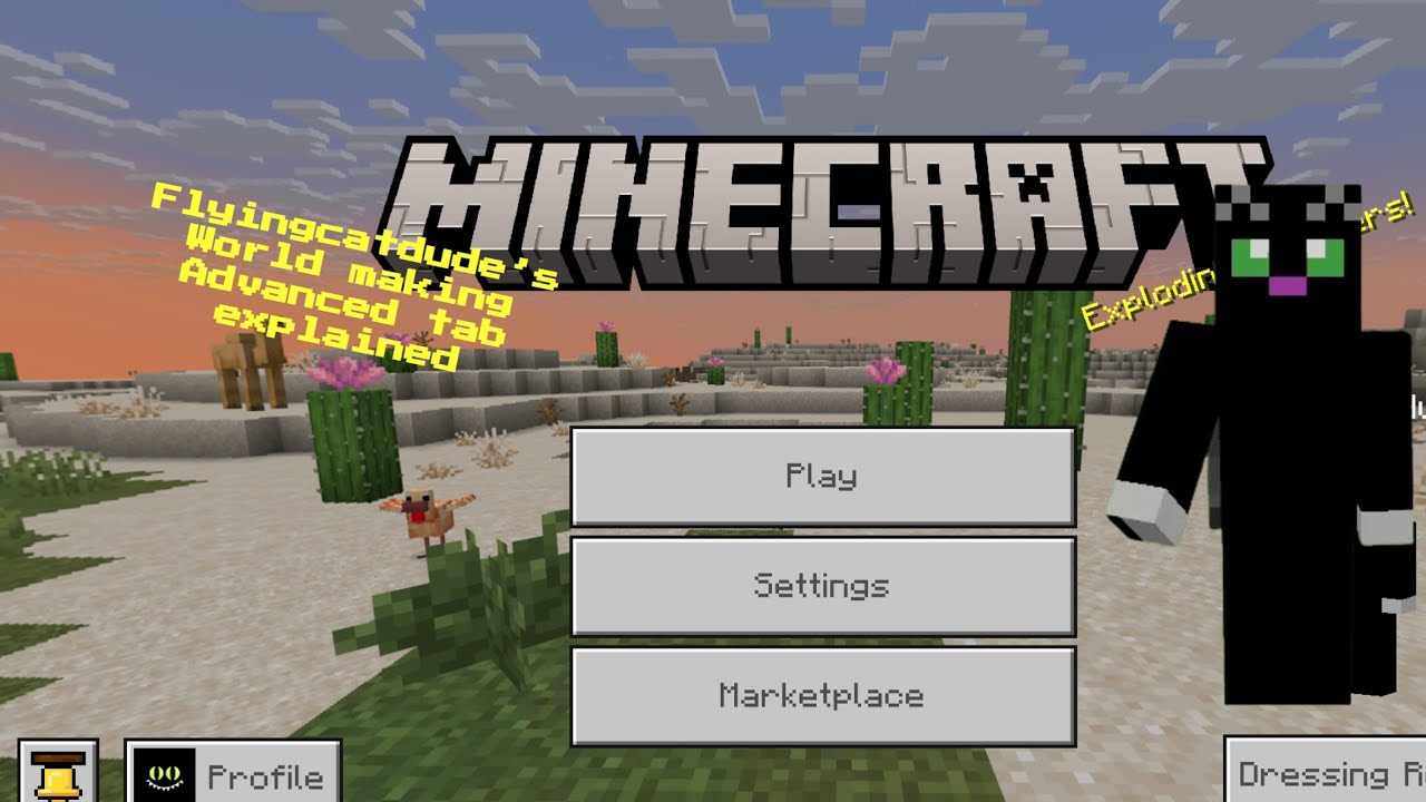 Minecraft Advance tab explained - YouTube