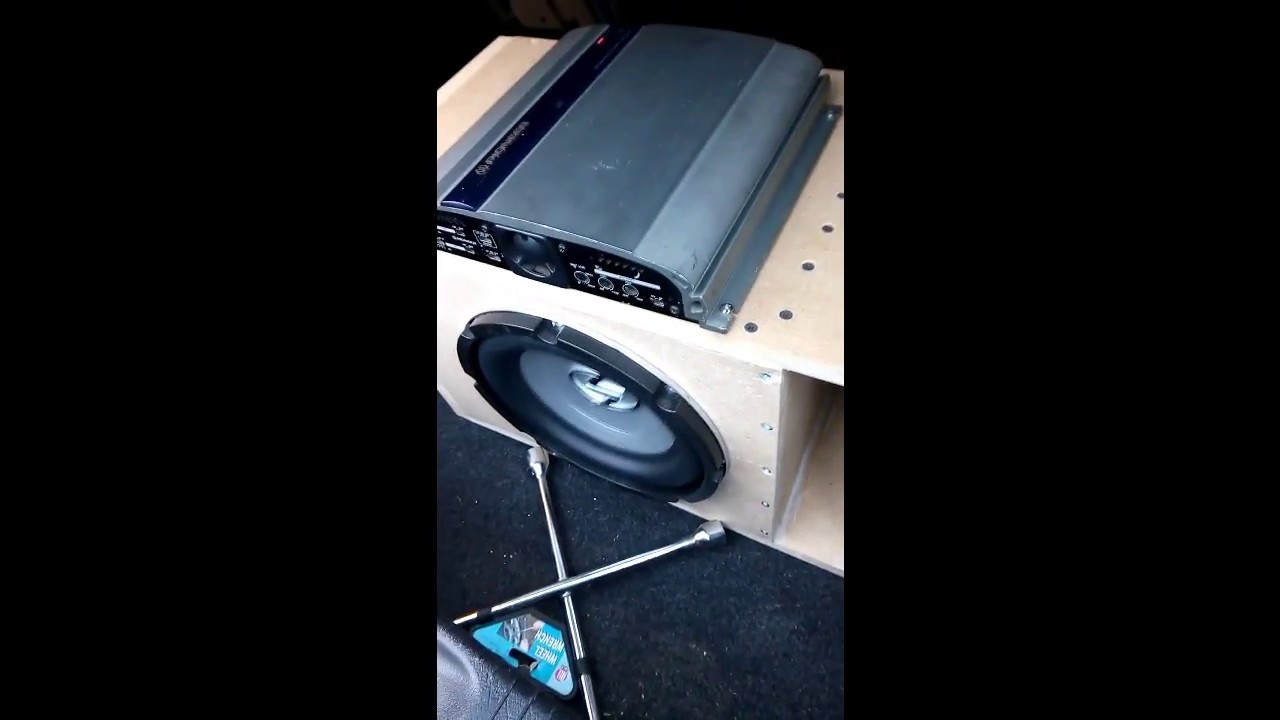 Low budget subwoofer system - YouTube