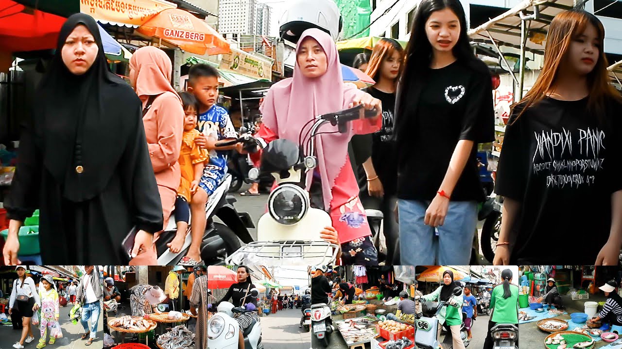 Cham people in Cambodia or Khmer Islam, tourism in the market at ...