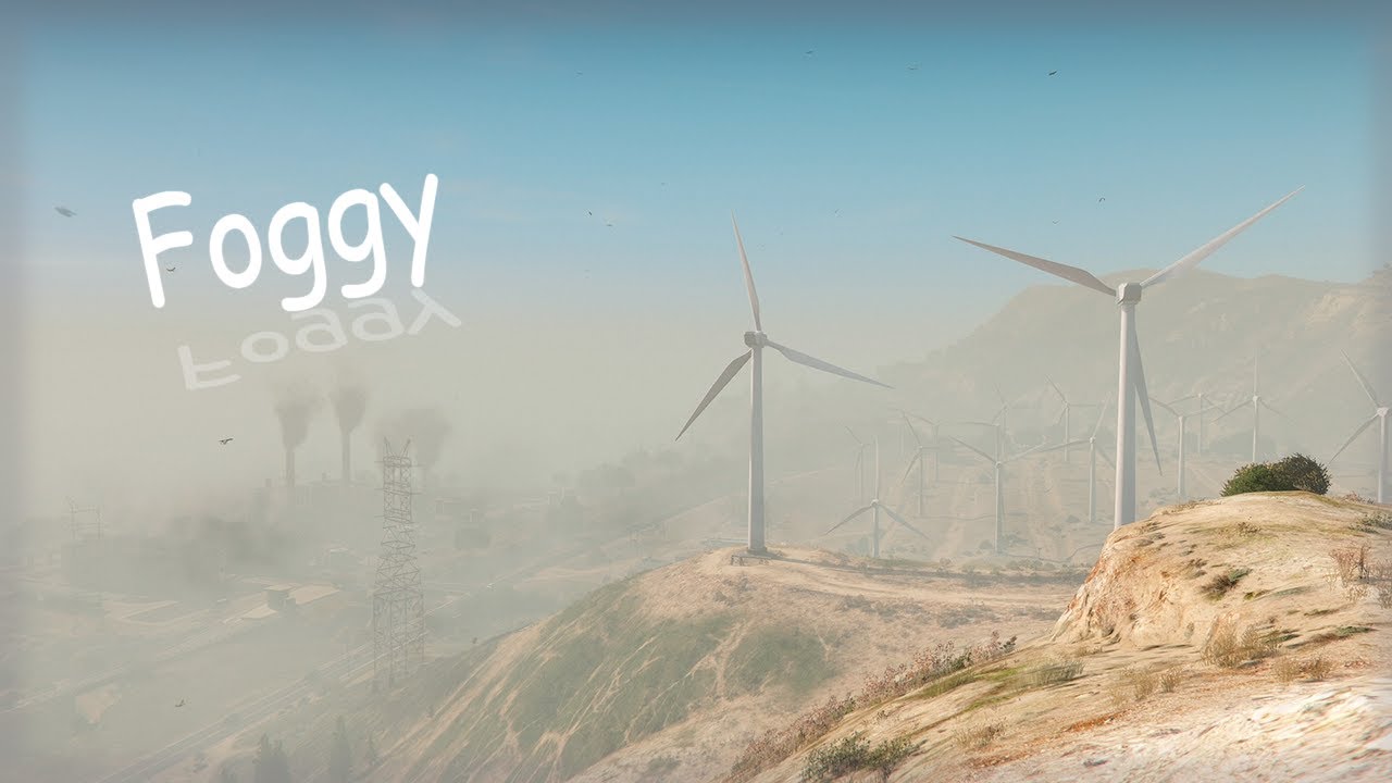24H | GTA V - Ron Alternates Wind Farm | Foggy - YouTube
