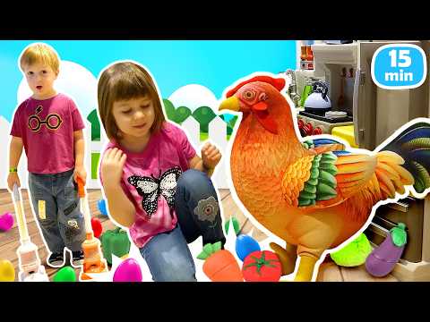 Bianka ve Karl ile çiftlik oyunu oynuyoruz | Çocuk oyunları