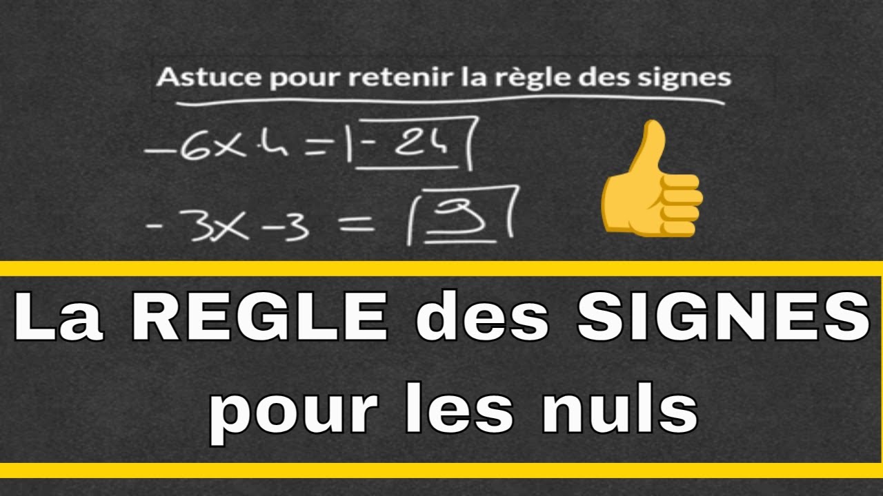 Apprendre les maths | la règle des signes - YouTube