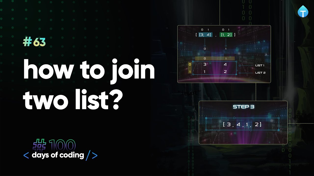 How To Join Two List Tekie Byte 63 YouTube How To Join Two List Tekie Byte 63 YouTube