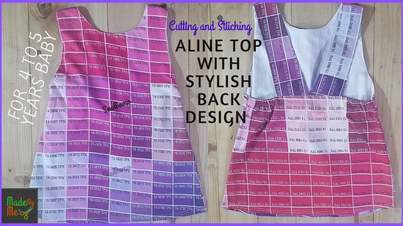 How to Make Aline top with Stylish Back design | Cutting and Stitching ...