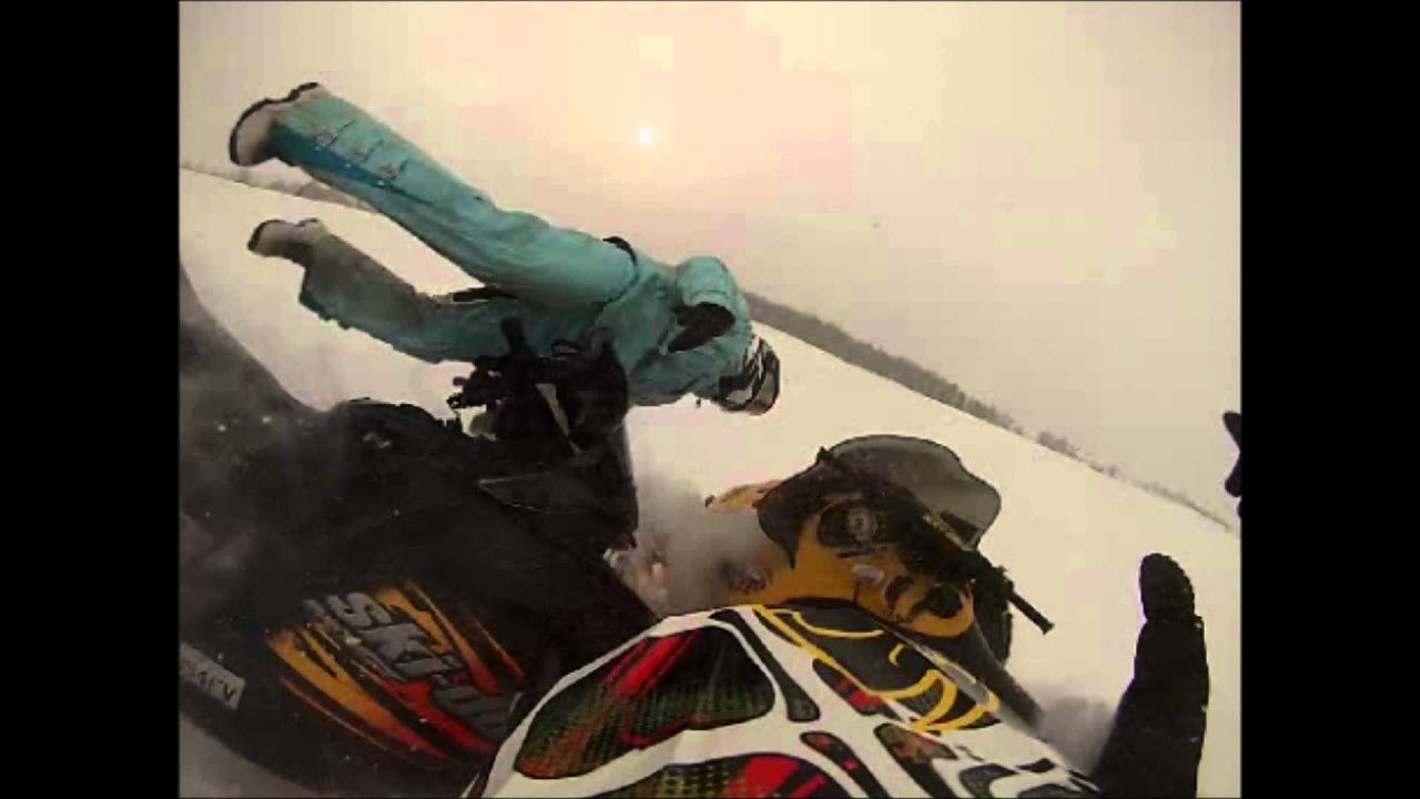 insane snowmobile crash on GoPro - YouTube