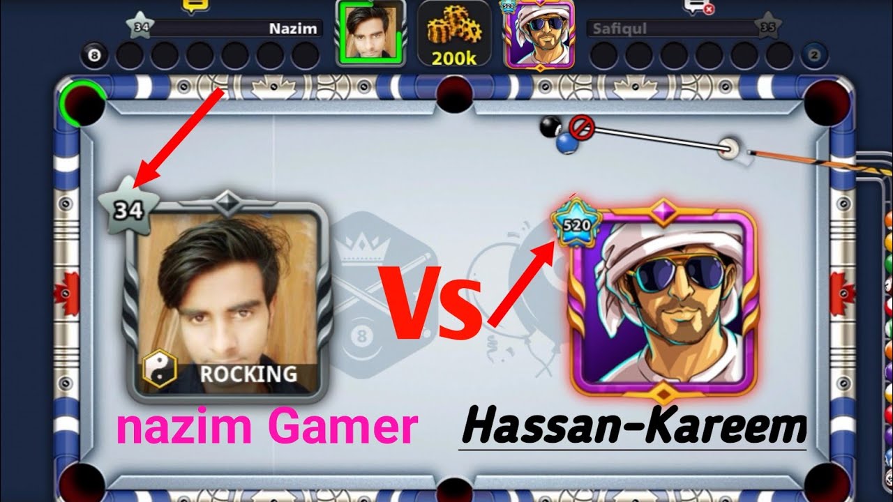 Hassan Kareem Vs Nazim Gamer 8 Pool Ball Gameplay Video - YouTube