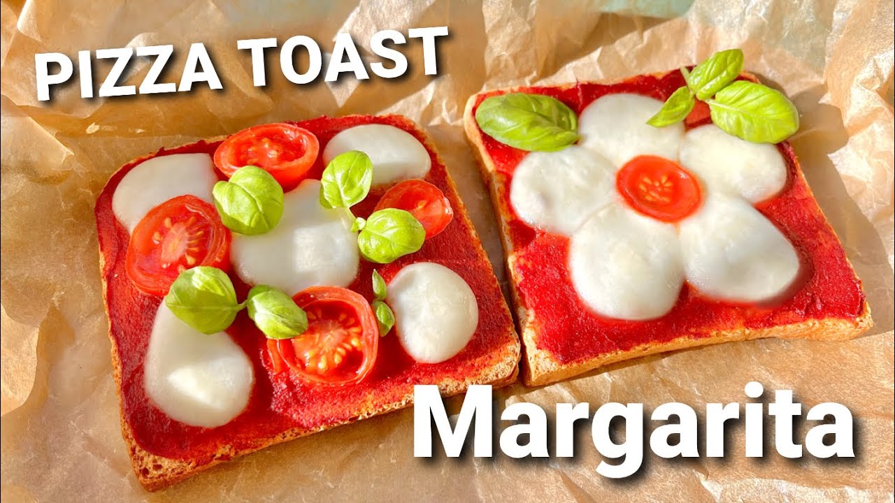 Pizza Toast Margarita [Incredible homemade pizza!] No oven recipe ...