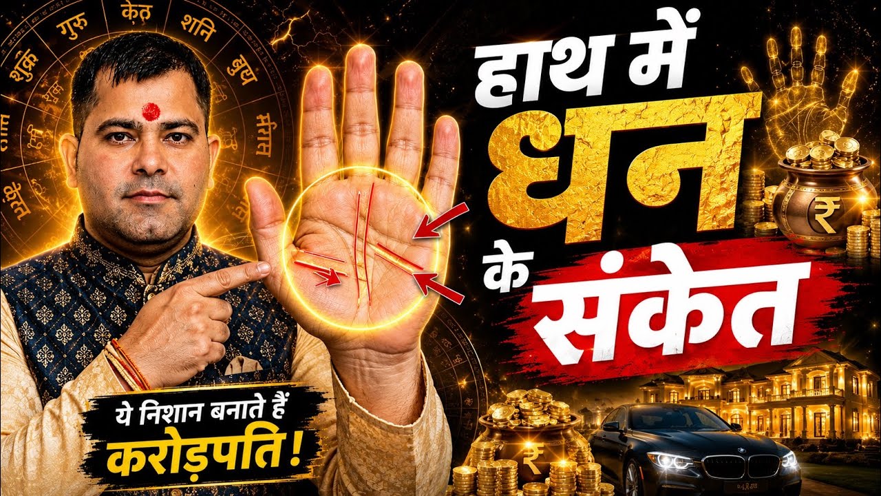 Palmistry Letast Video | Dravya Hani Dravya Labh Yog On Hand | Hast ...