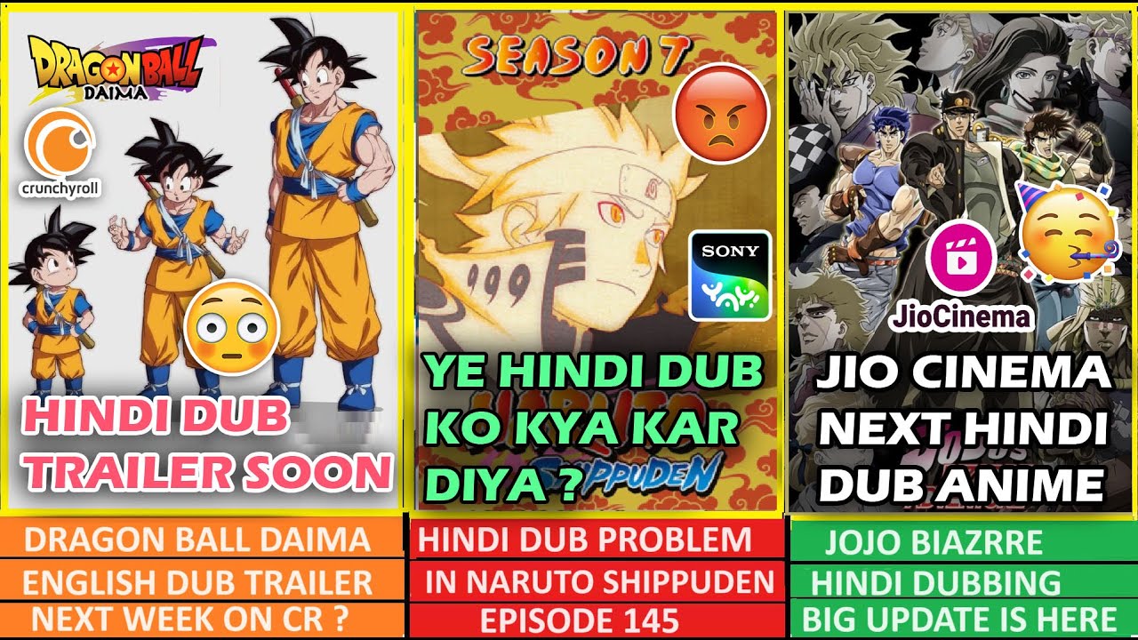 Hindi Dub Problem In Naruto Shippuden Epi 145 & Dragon Ball DAIMA Hindi ...
