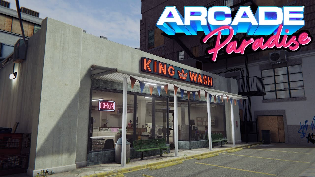 Building Arcade As We Run Laundromat ~ Arcade Paradise - YouTube