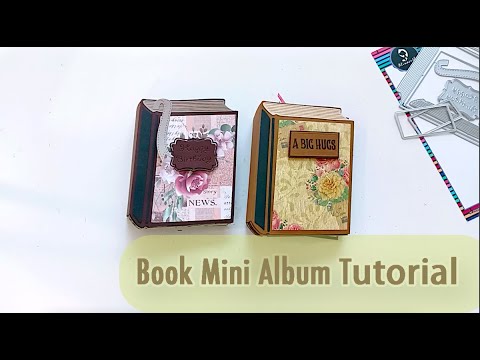 Book mini album | DIY Mini Album Tutorial - #Alinacutle® #AlinaCraft # ...