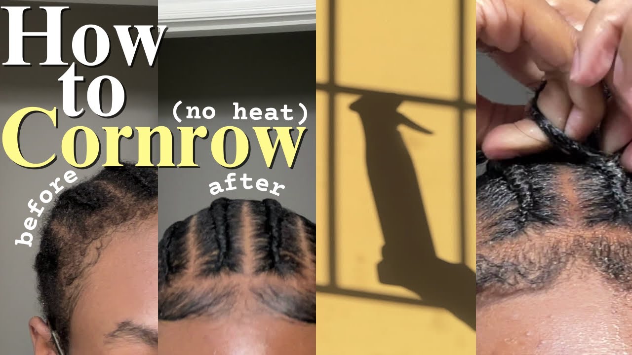 How to CORNROW your Hair TUTORIAL for BEGINNERS! Step-by-Step, Easy ...