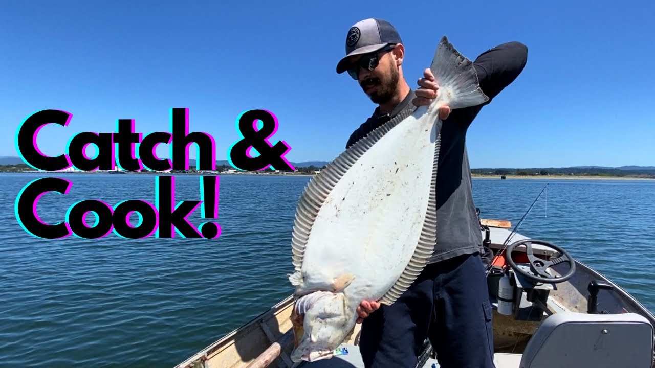Catching & Cooking my TROPHY Halibut! Epic Meal Ocean to Plate - YouTube