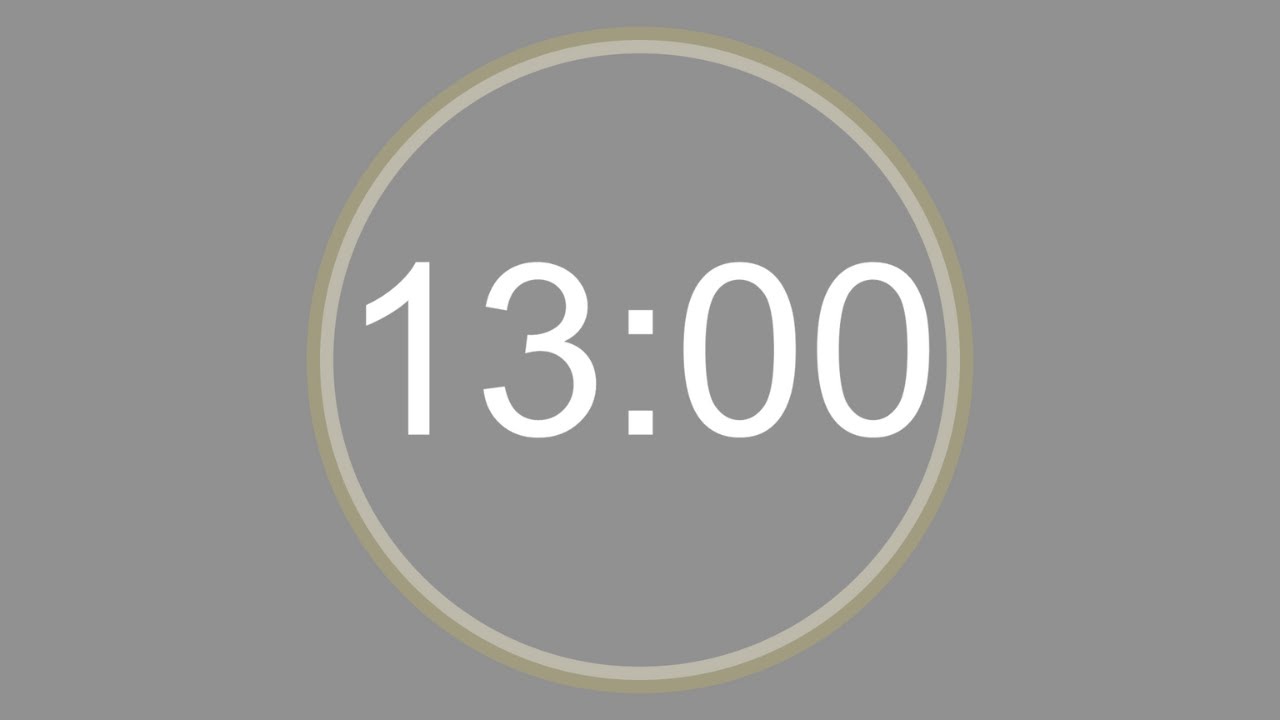 13 MINUTE - 4K - COUNTDOWN IN REVERSE - 780 SECOND TIMER - - YouTube