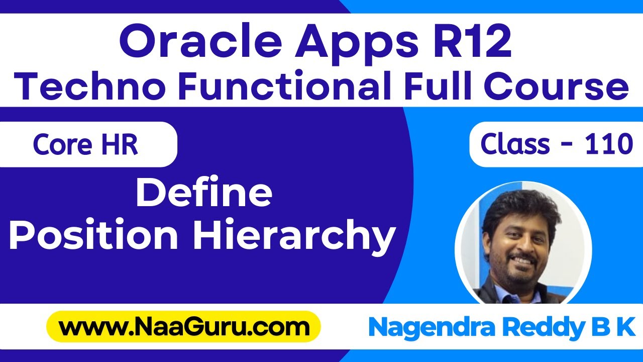 Class - 110 || Define a POSITION HIERARCHY || Core HR || Oracle Apps ...