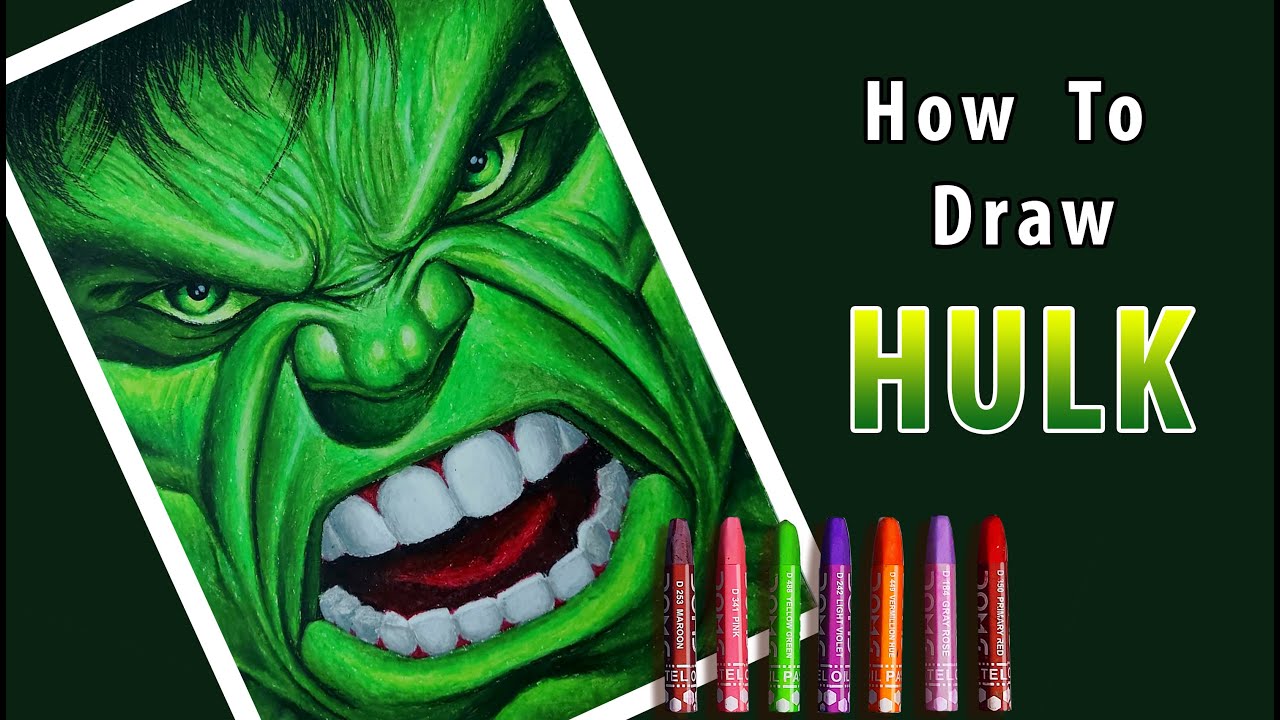 How To Draw Hulk/Marvel Drawing/Hulk Drawing/Incredibles Hulk/Hulk Face ...