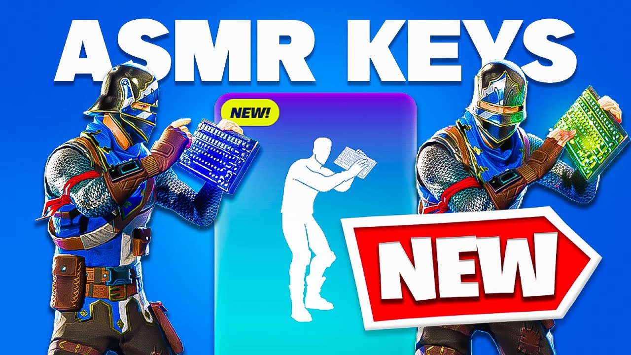 Fortnite ASMR Keys Emote (Fortnite Emote Showcase) [1HR] - YouTube
