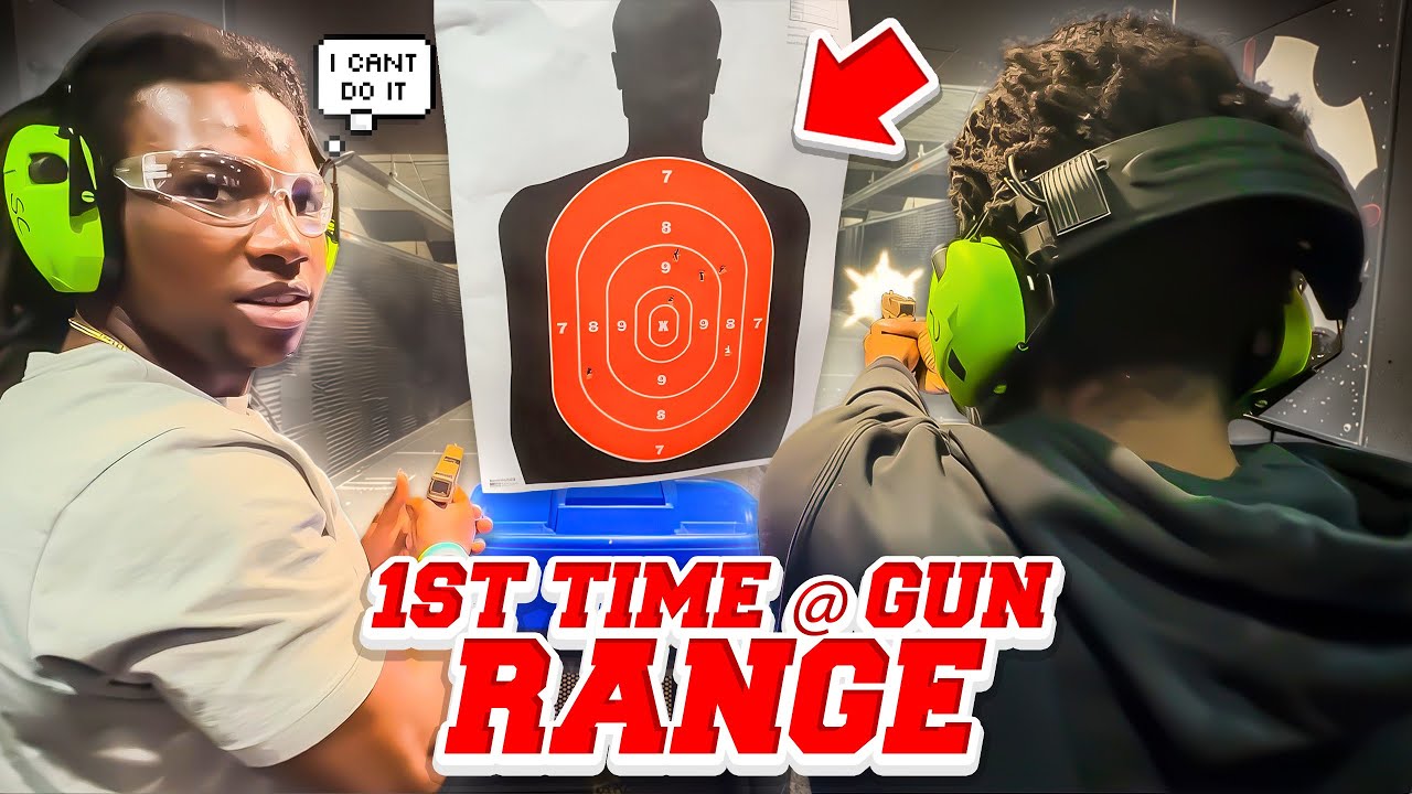 First Time At The Gun Range | Hilarious Beginner Moments - YouTube